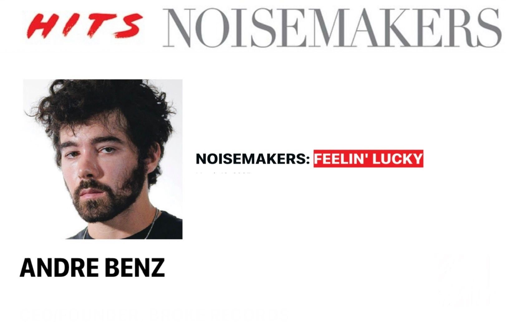 Andre Benz, Industry Noisemaker | News | Create Music Group